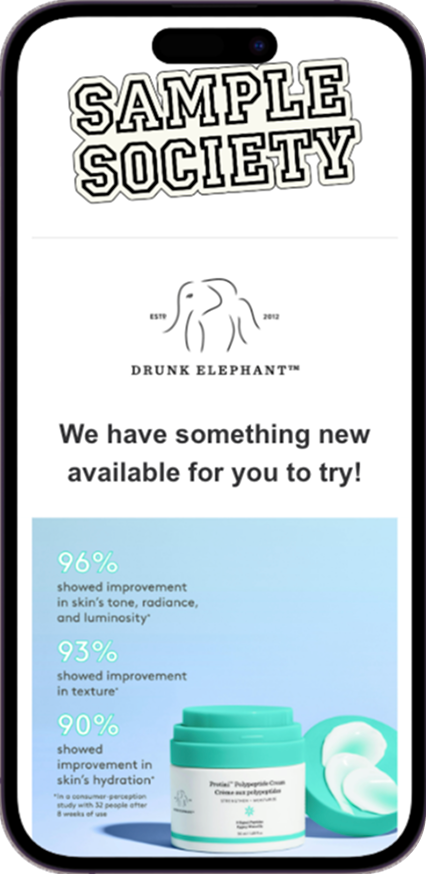 Building Gen Z brand love for Drunk Elephant through targeted sampling.